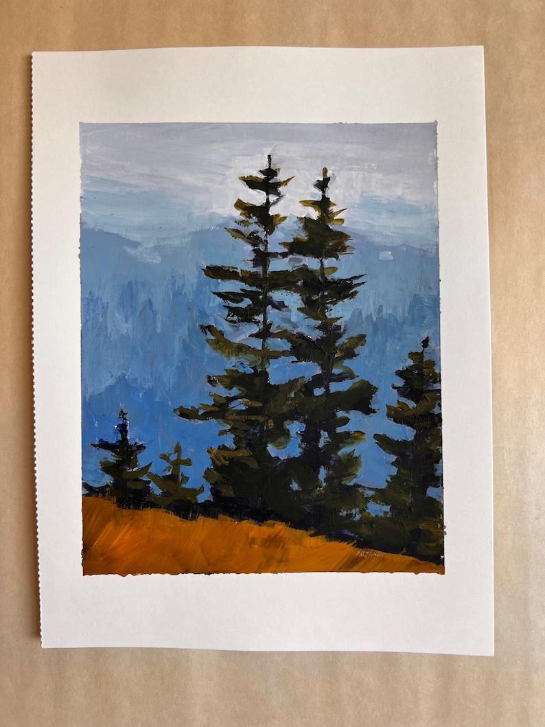 Forest Landscape Painting Small One of a Kind Original 9x12 - Etsy