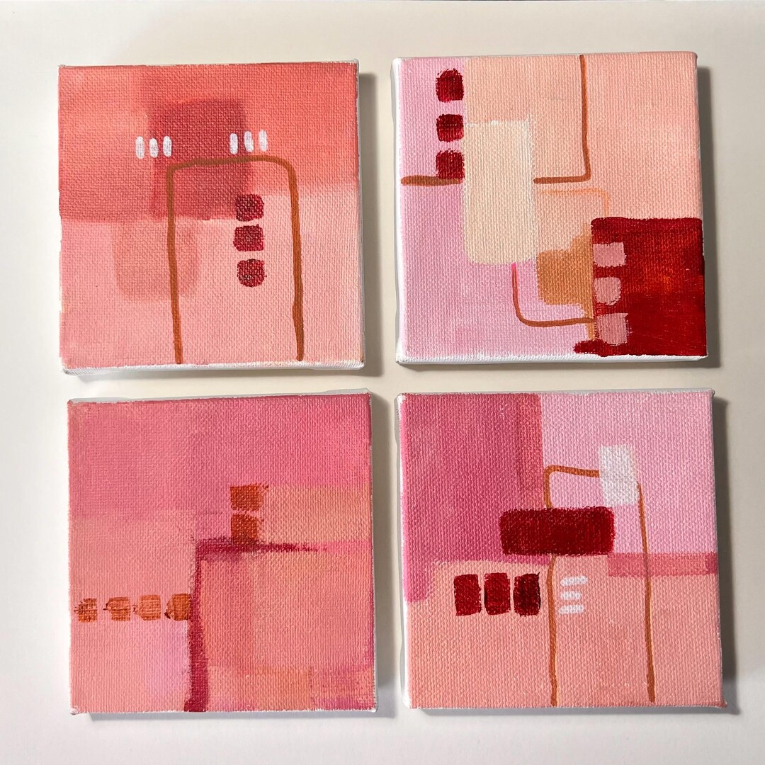 Mini Canvas Art, Abstract One of a Kind Paintings, Small Expressionist ...