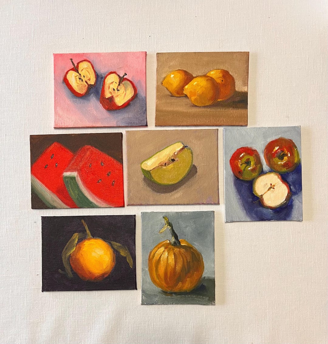 Small Kitchen Art, Original Still Life Oil Painting, Minimalist Food ...