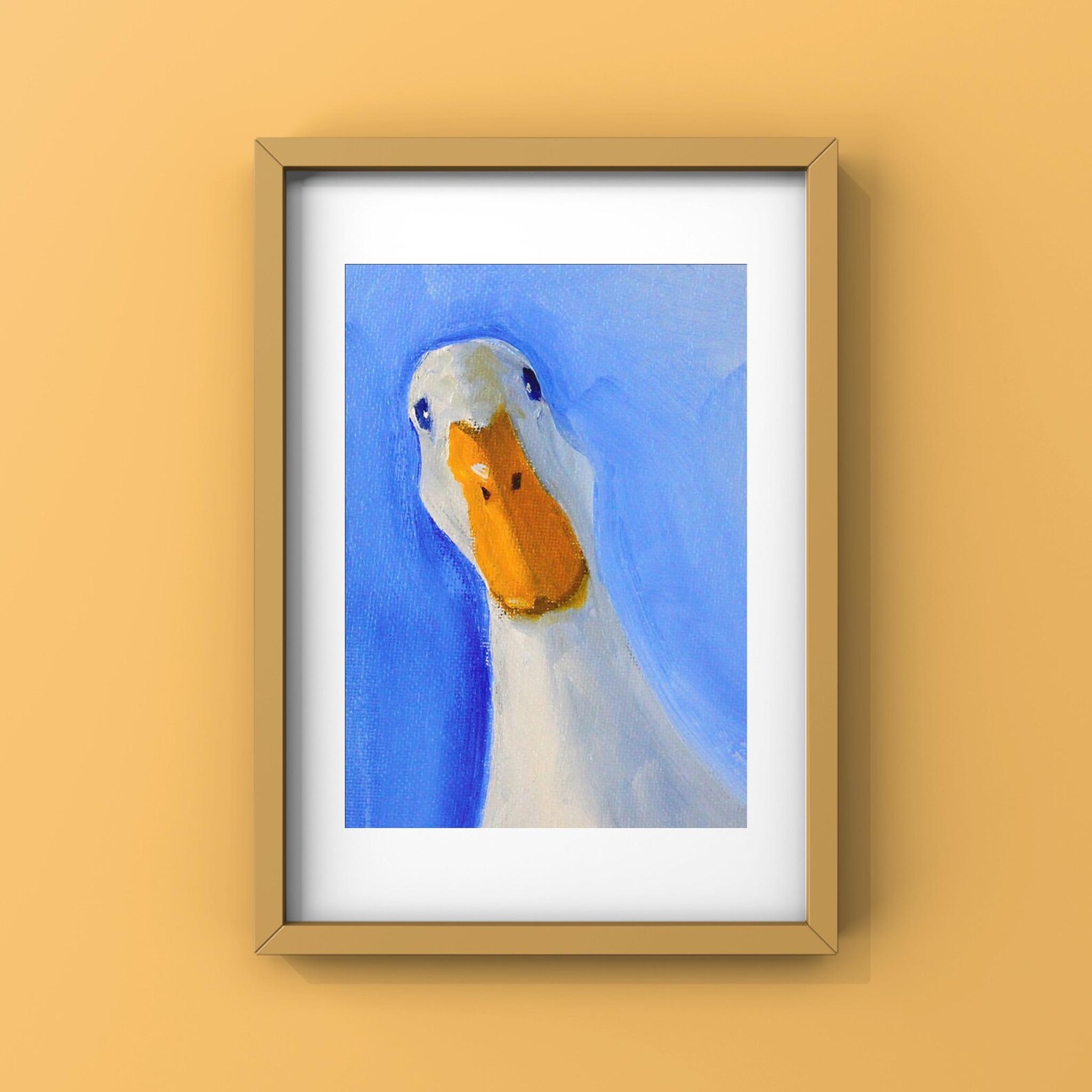 Goose Portrait Art Print, Expressive Nursery Wall Decor, Farm Animal ...
