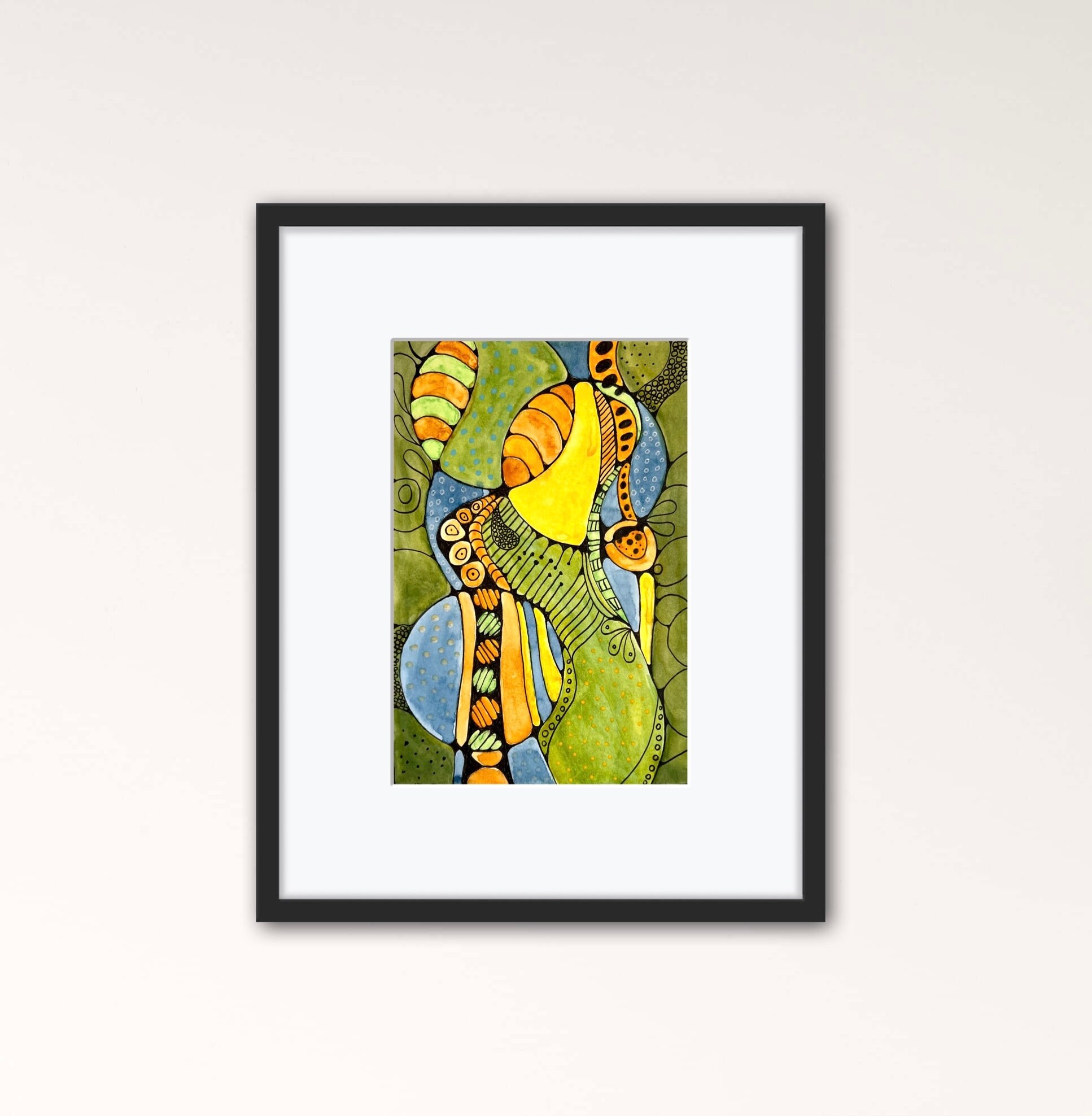 Original Small Watercolor Abstract Painting 9x12 - Etsy