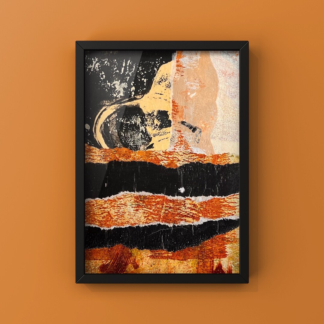 Miniature Abstract Art, Modern Original Wall Decor, One of a Kind Mixed ...