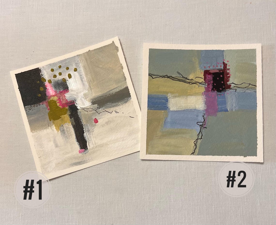 Original Abstract Art Series, One of a Kind Paintings, Small ...