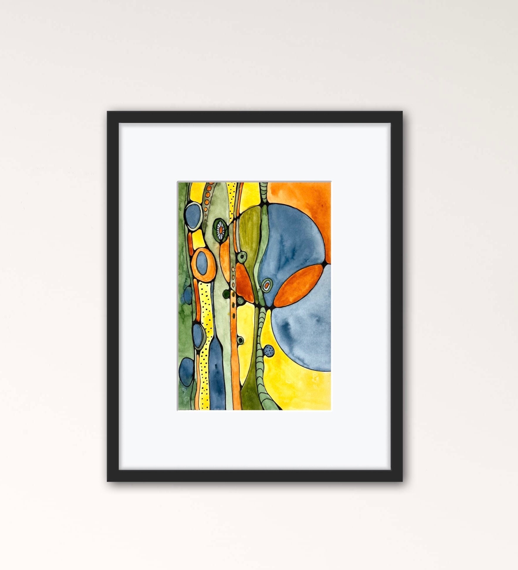 Original Small Watercolor Abstract Painting 9x12 - Etsy