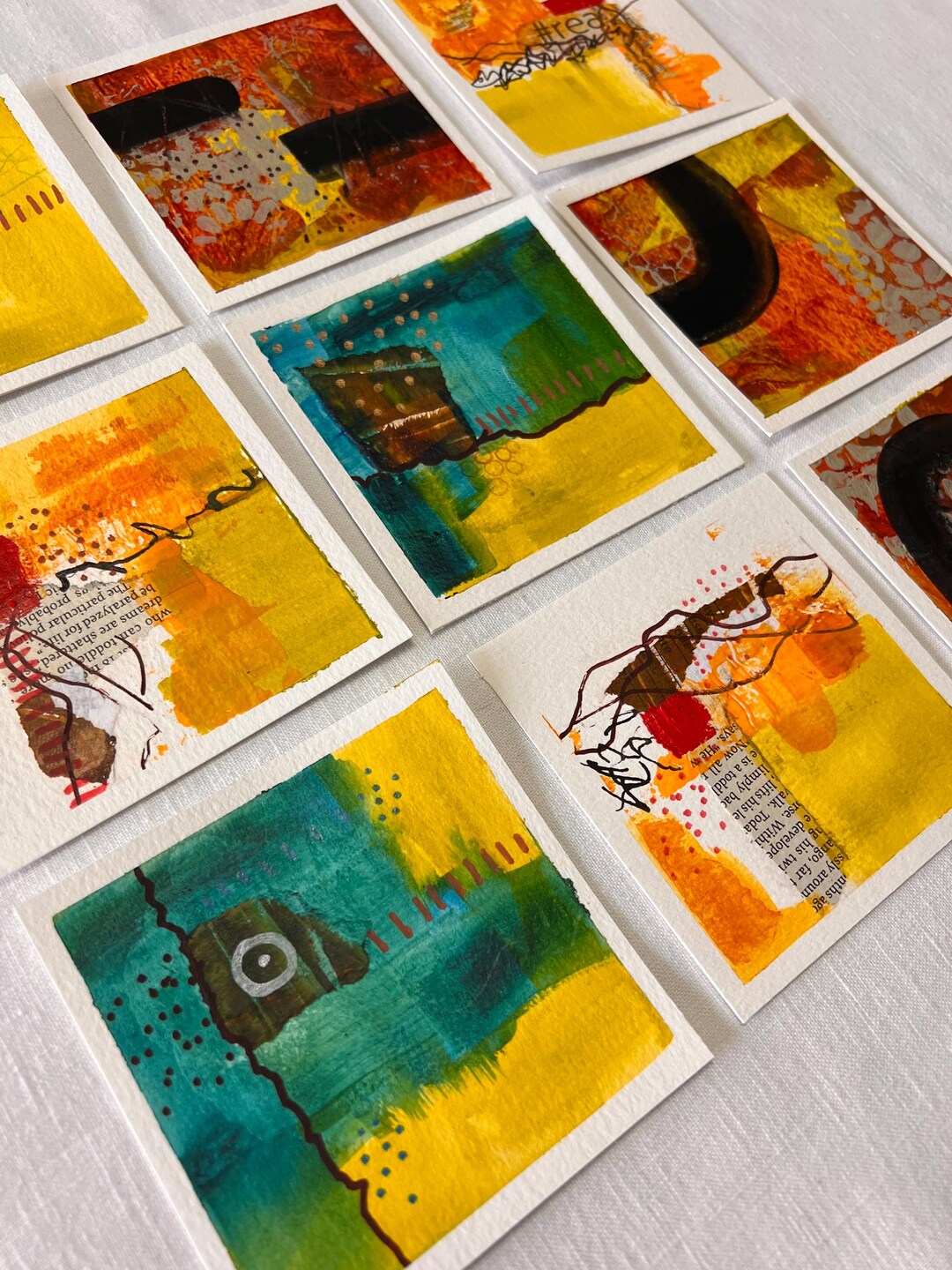 Small Modern Artwork, Original One of a Kind Art, Expressionist Style ...
