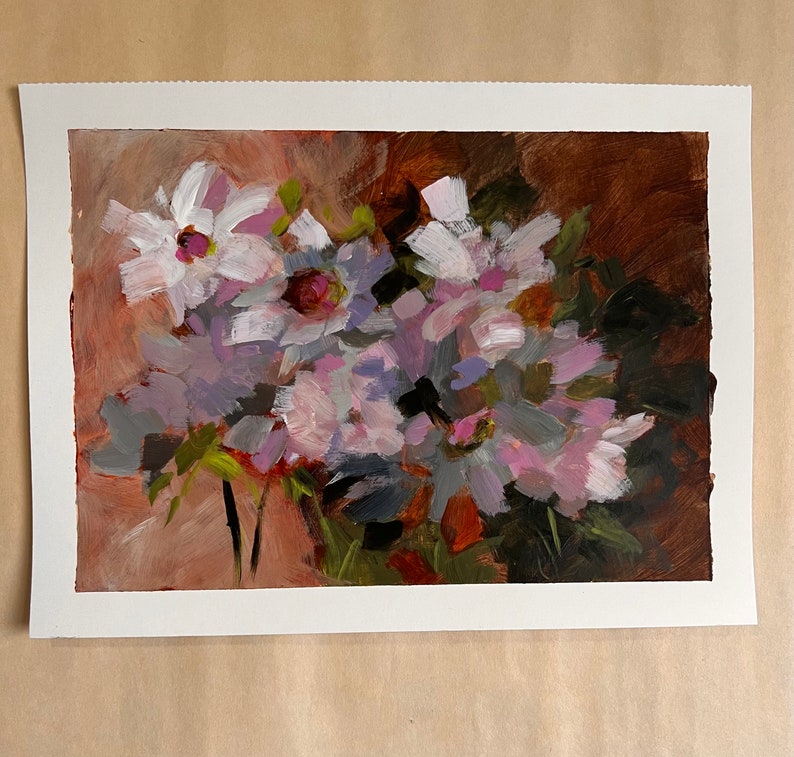 Wild Flowers Painting, Original One of a Kind Art, Small Springtime ...