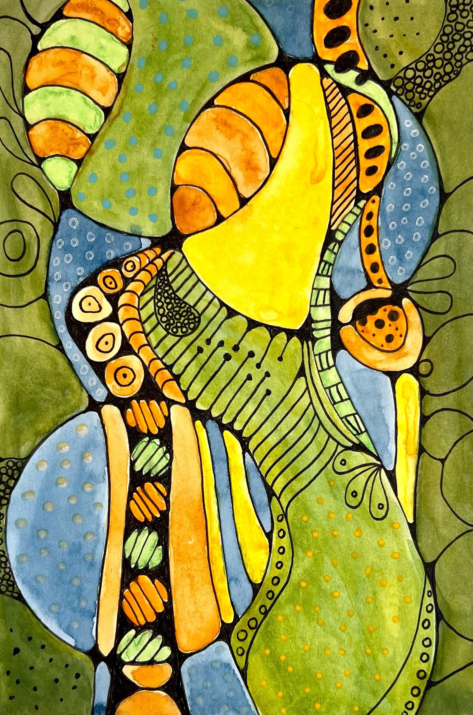 Original Small Watercolor Abstract Painting 9x12 - Etsy