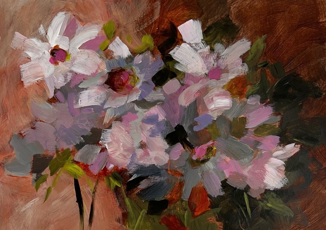 Wild Flowers Painting, Original One of a Kind Art, Small Springtime ...