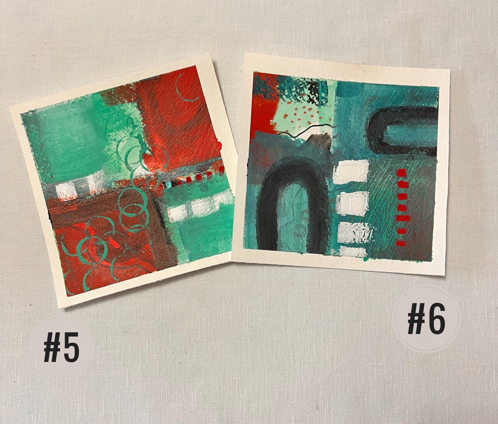 Original Abstract Art Series, One of a Kind Paintings, Small ...