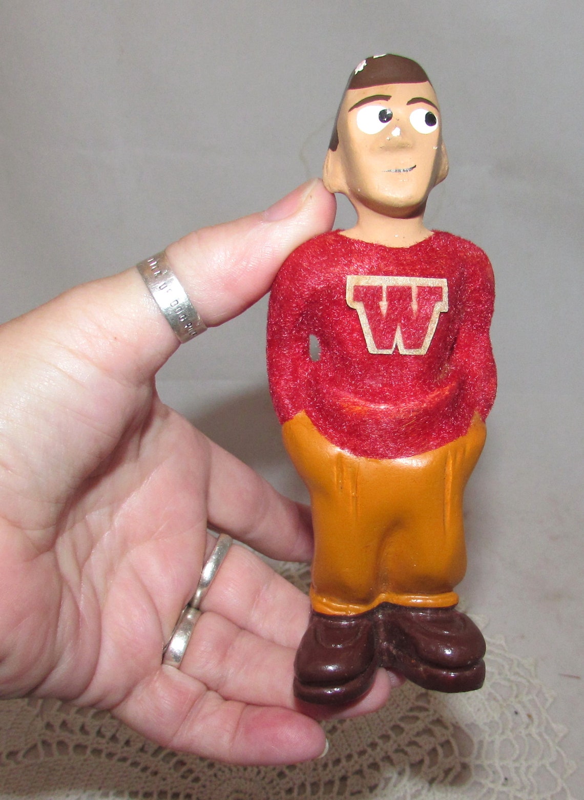 Vintage Chalkware Varsity Vic Collegiate Figurine by Bud Plone | Etsy