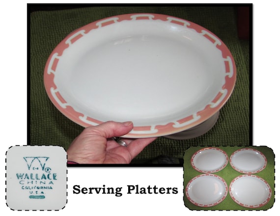 Vintage Restaurant Ware Serving Platters by Wallace China | Etsy