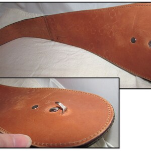 Vintage Green Alligator Print Leather Slouch Belt With Pyramid Shaped ...