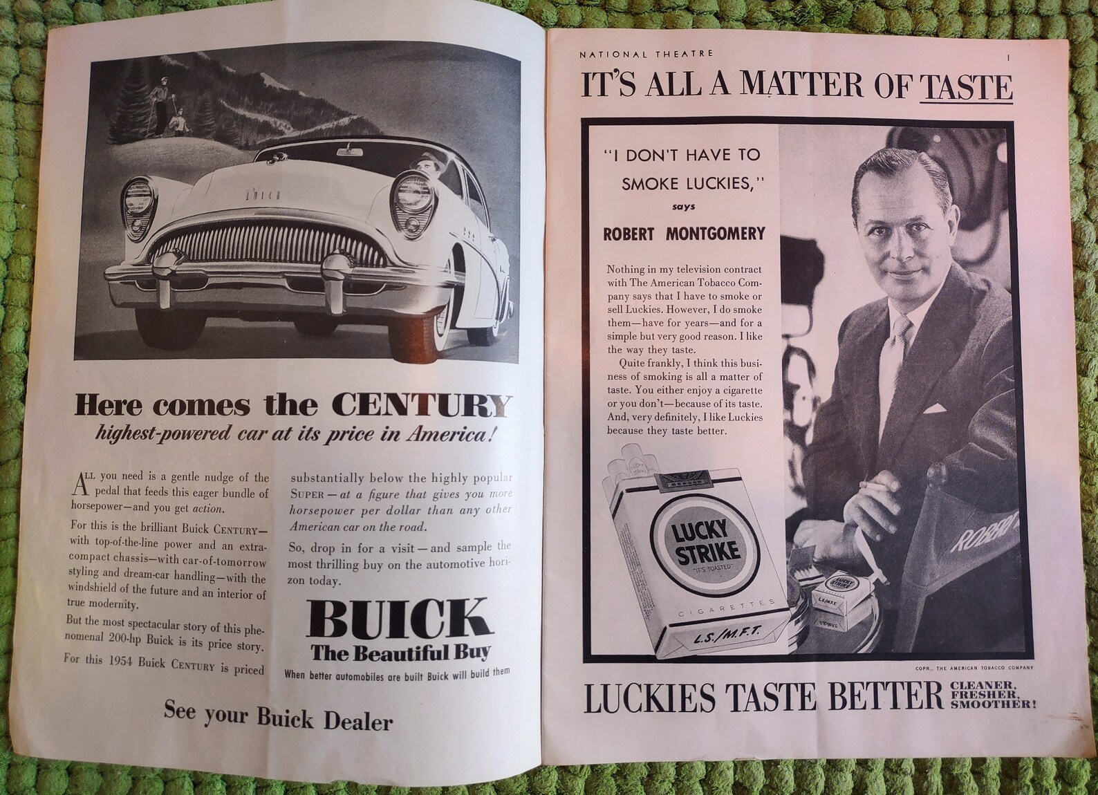 1954 the Playbill Featuring Play Sabrina Fair & Audrey - Etsy