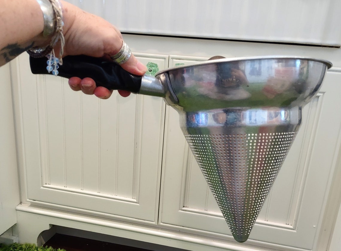 Vintage Aluminum Kitchen Chinois Conical Cone Strainer Sieve by Wear ...