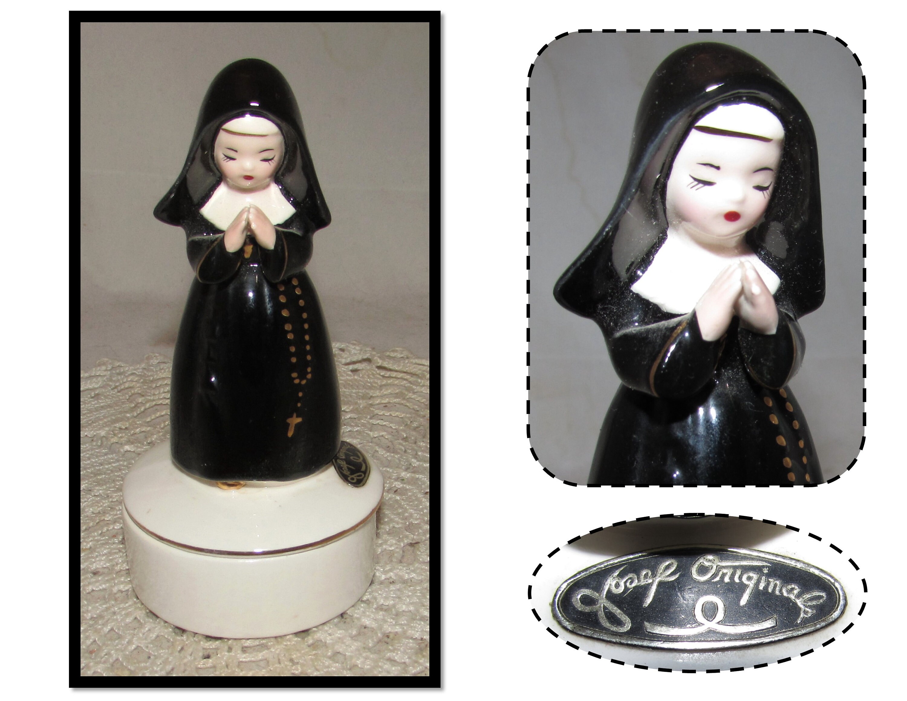 Art & Collectibles Collectibles Vintage Josef Original Porcelain Nun ...