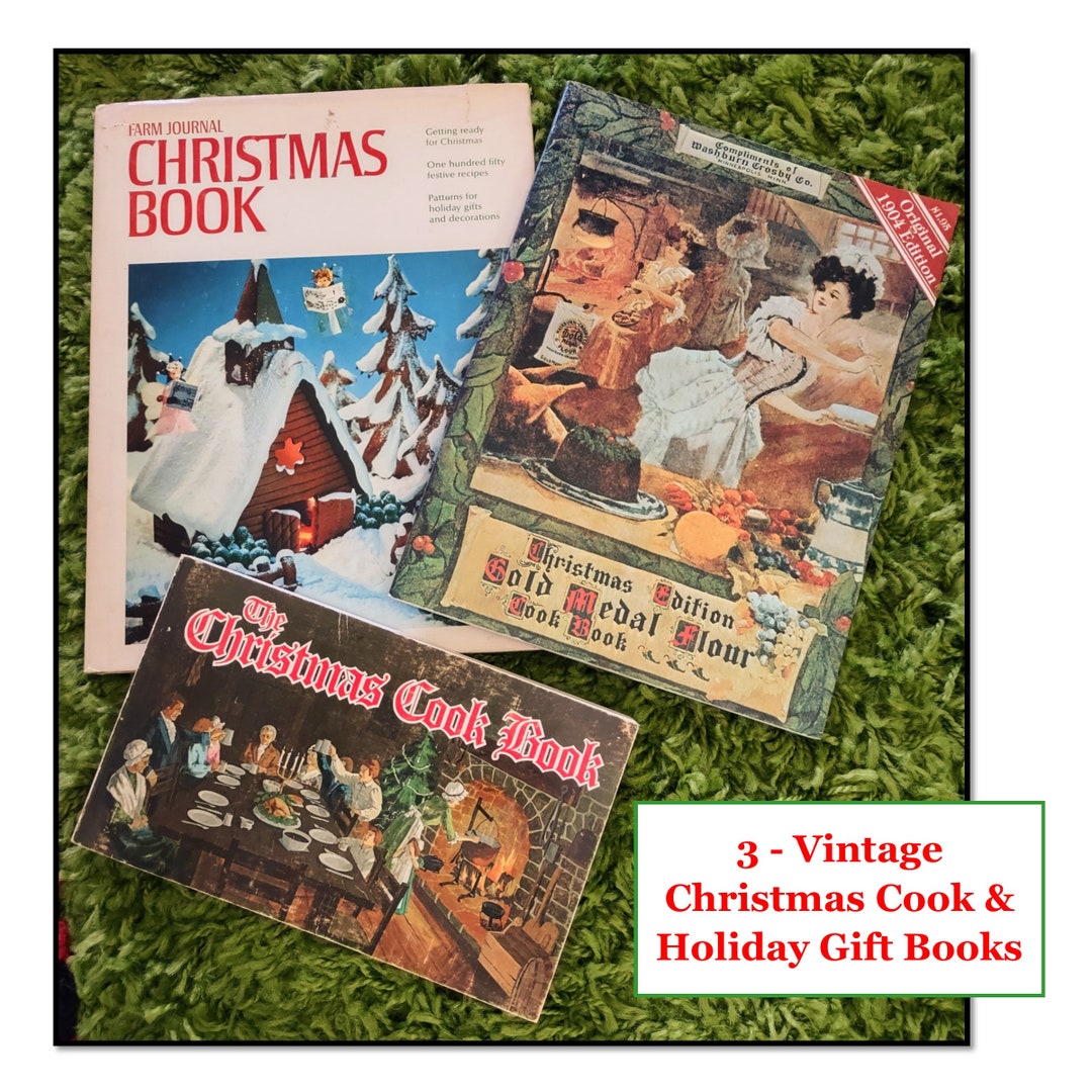 3 - Vintage Christmas Cooking & Holiday Gift Books, Farm Journal ...