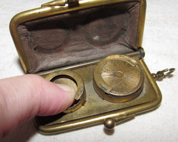 Antique Leather & Brass Sovereign Holder Coin Purse, … - Gem