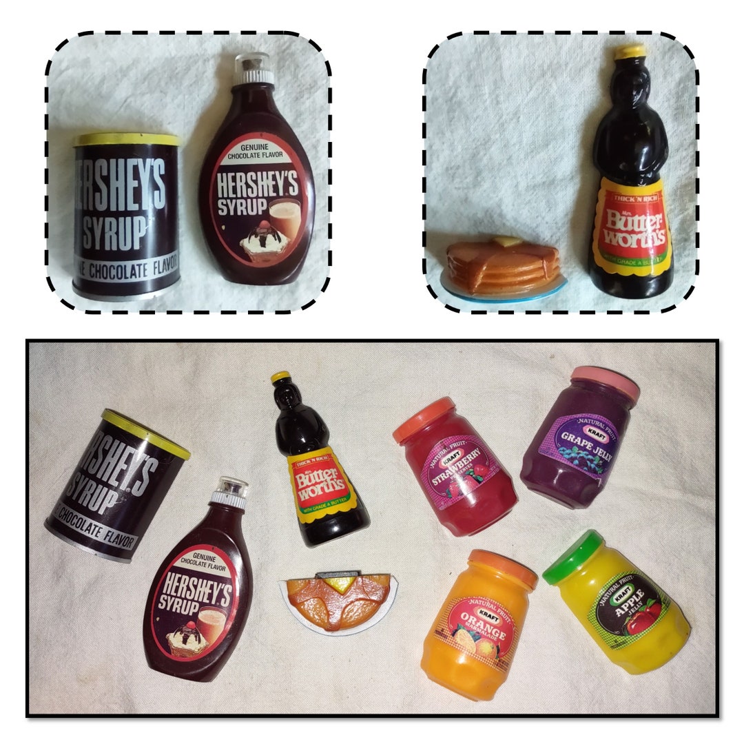 8 Vintage Advertising Refrigerator Magnets Kraft Jelly, Hershey's Syrup ...