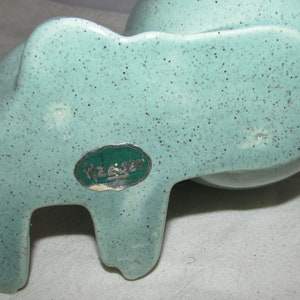 Vintage Speckled Celadon Green Ceramic Bunny Rabbit Planter by - Etsy
