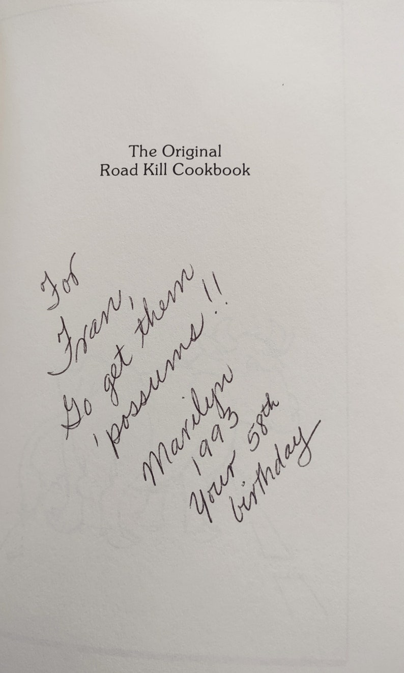 Vintage 1987 the Original Road Kill Cookbook by B R Buck Peterson ...