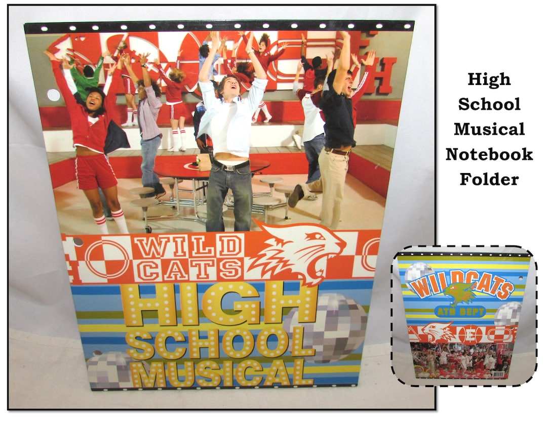 Vintage High School Musical Notebook Cover Folder, Cardstock, Zac Efron ...