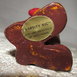 Vintage Chalkware Varsity Vic Collegiate Figurine by Bud Plone - Etsy