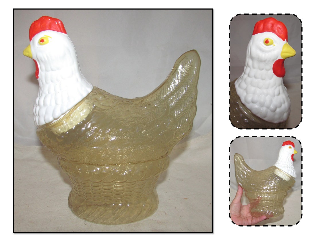 Vintage Large Plastic Chicken Hen on Nest Candy Container by - Etsy