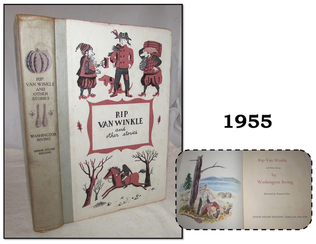 Vintage 1955 Hardcover Childrens Book, Rip Van Winkle and Other Stories ...