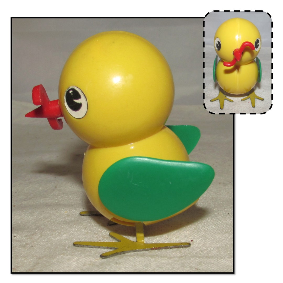 Vintage Plastic Wind up Toy Bird With Worm by Kohler, Germany - Etsy