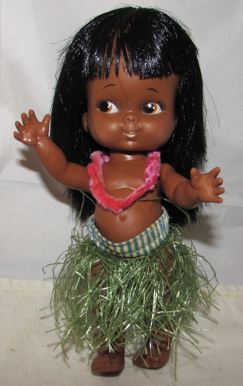Vintage Rubber Toy Figure Hawaiian Hula Girl W/ Grass Skirt - Etsy