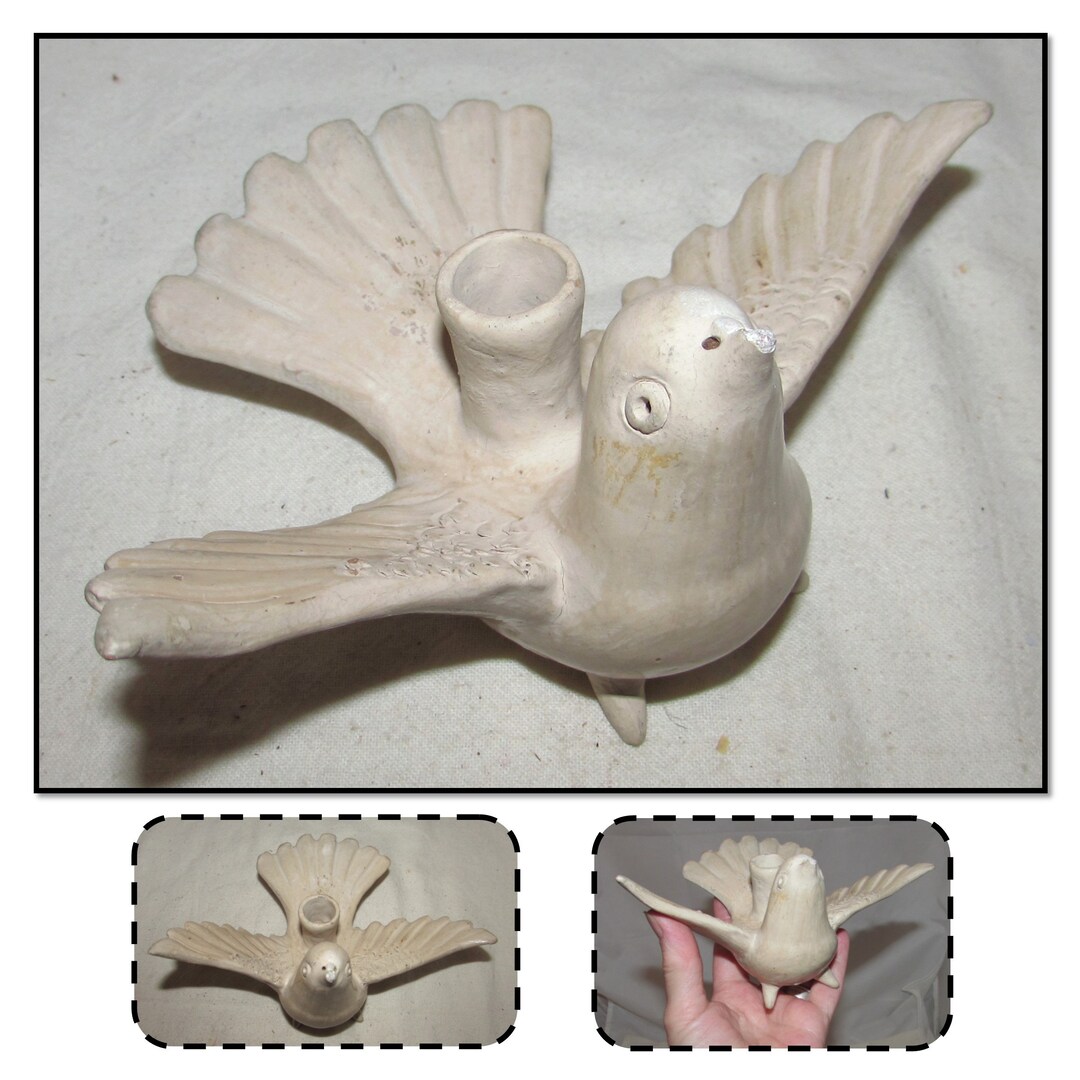 Vintage Mexican Pottery Dove Bird Candlestick Holder - Etsy