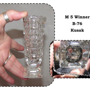 Vintage Cut Lead Crystal Glass Bud Vase From the Czech Republic for ...