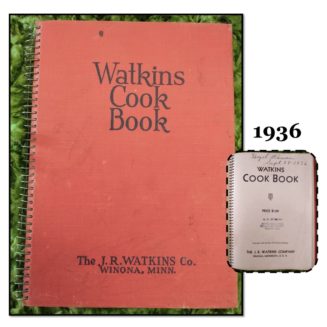 Vintage 1936 Watkins Wire Ring Cookbook by the J.R. Watkins Co. USA - Etsy