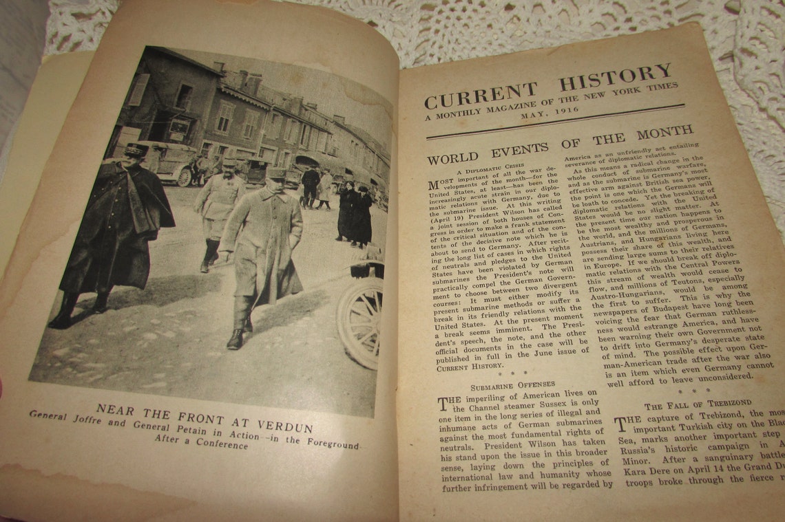 Antique May 1916 Current History Magazine by New York Times | Etsy