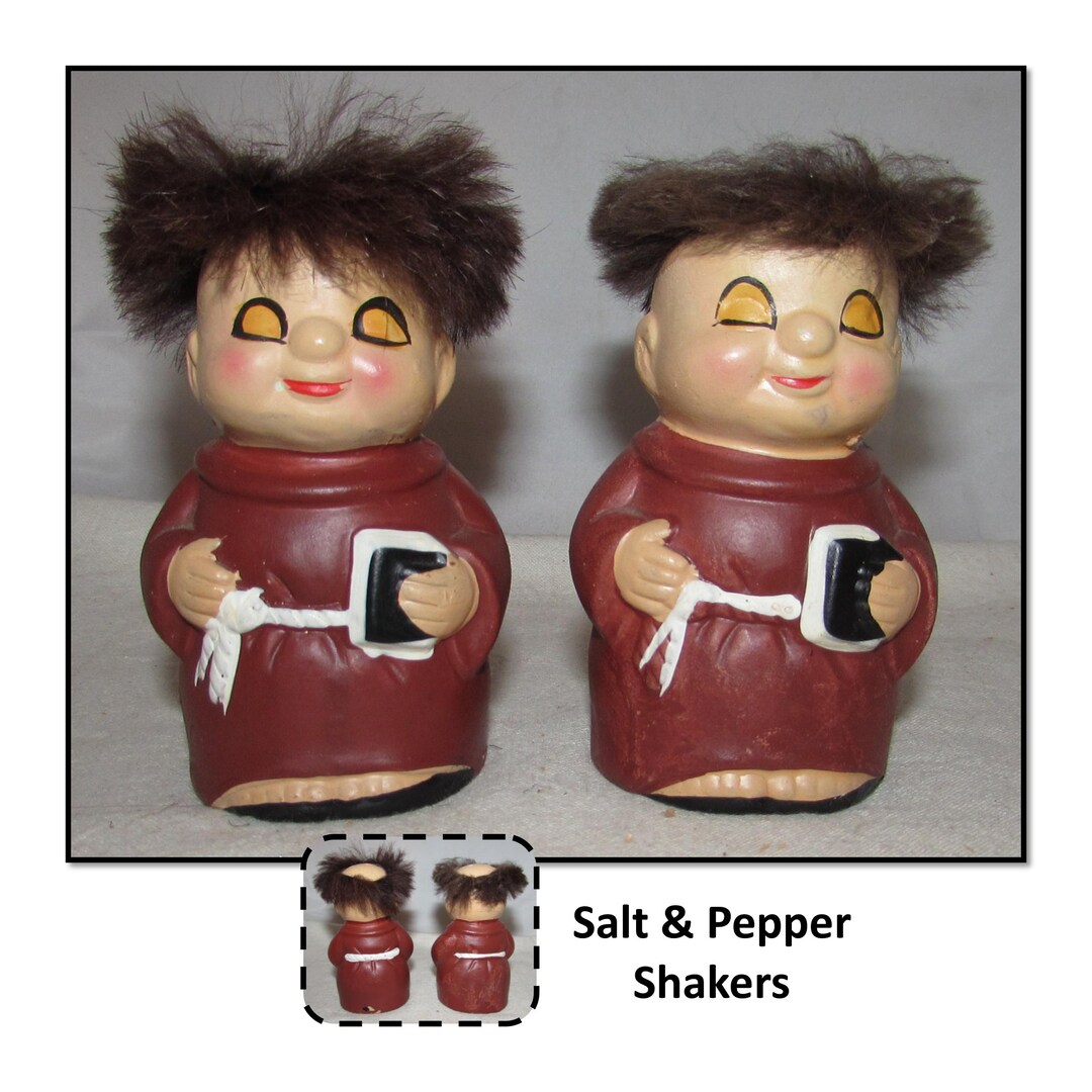 Vintage Monk Salt & Pepper Shakers, Japan - Etsy