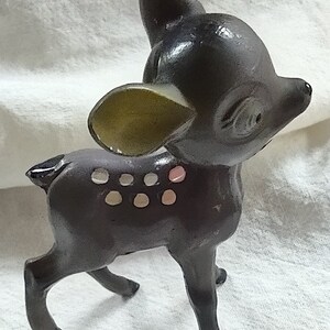 Vintage Painted Metal Bambi Fawn Deer Figurine With Bobblehead, Japan ...