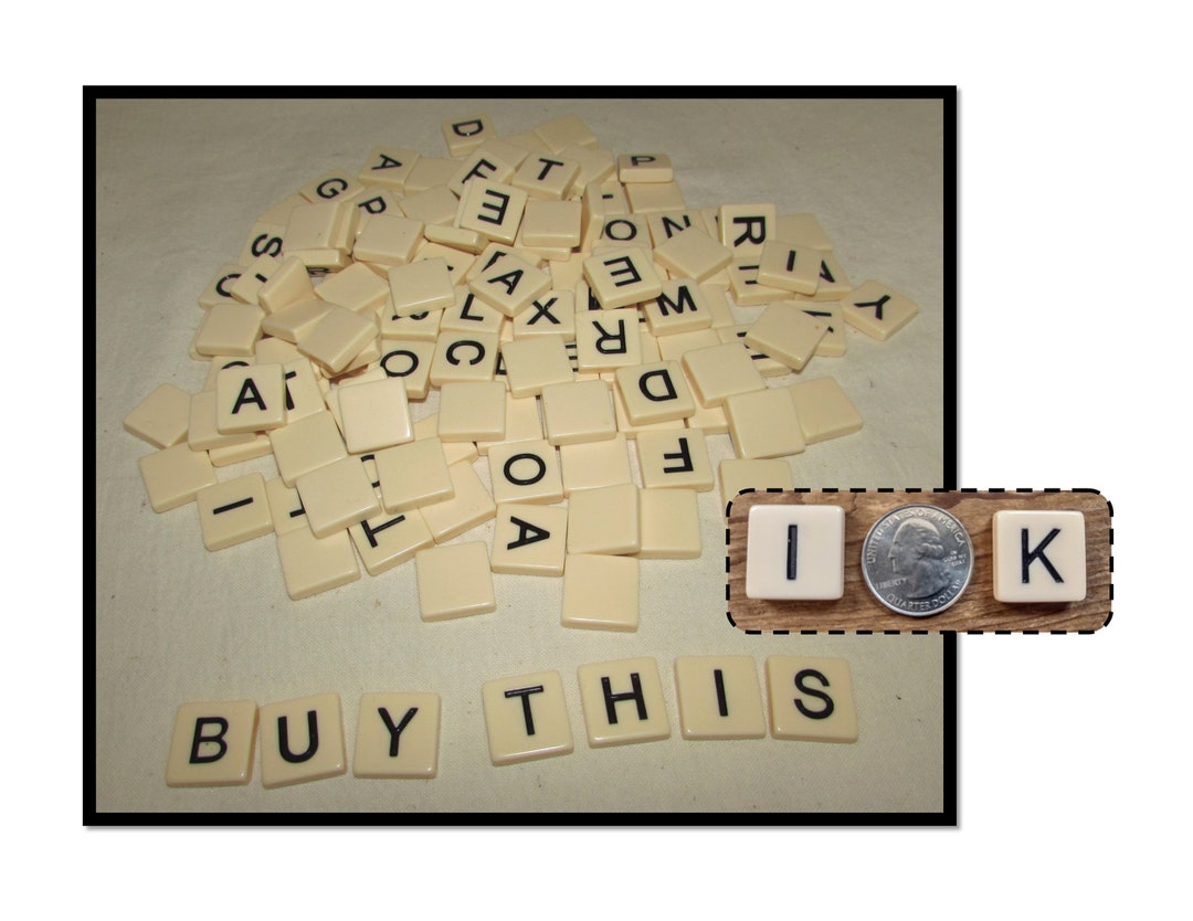 144 Vintage Plastic Board Game Alphabet Letter Tiles Pieces - Etsy