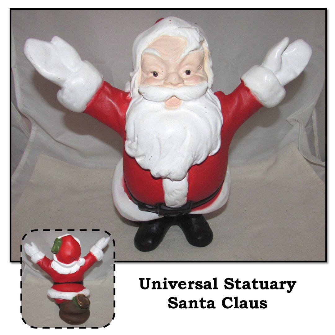 Vintage 1988 Heavy Solid Plastic Santa Clause Figure by Universal ...