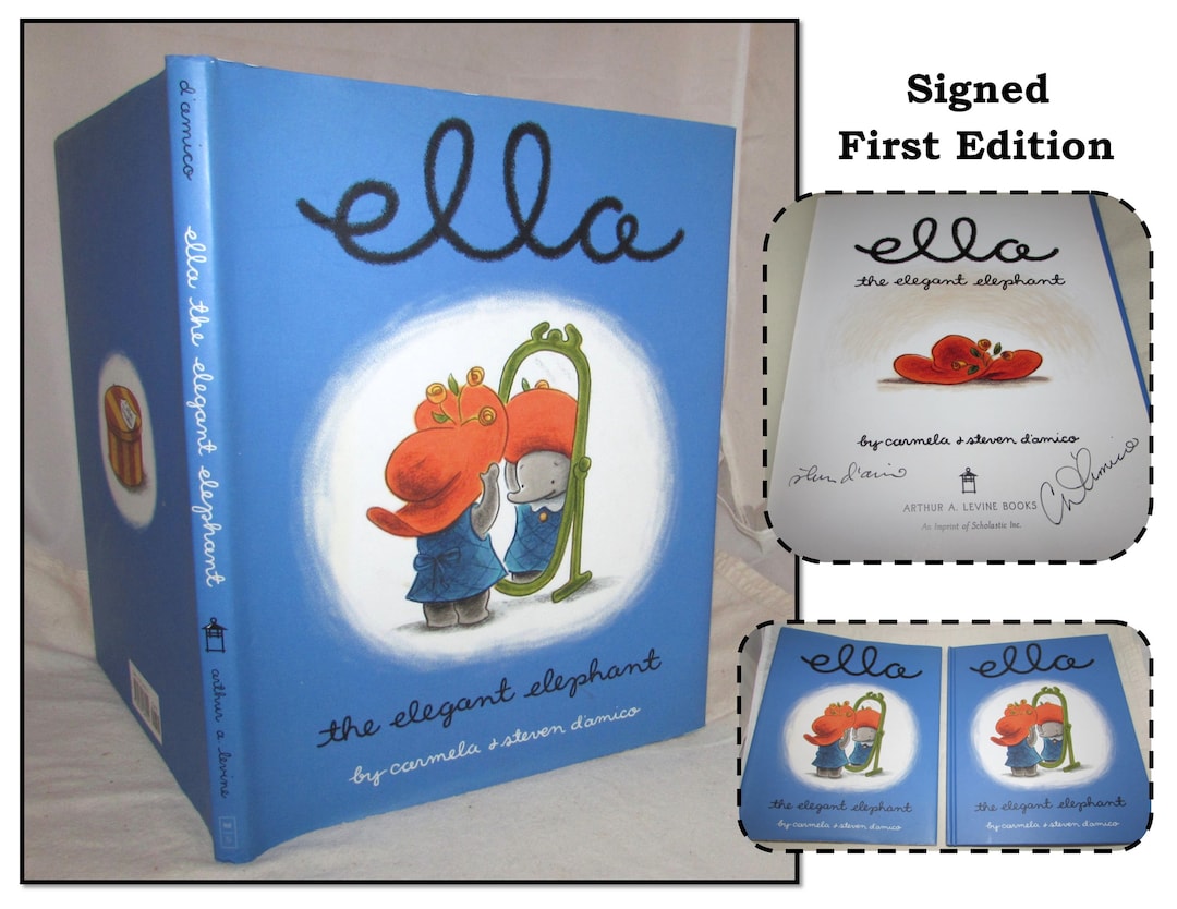 Vintage Hardcover Childrens Book Ella the Elegant Elephant by - Etsy