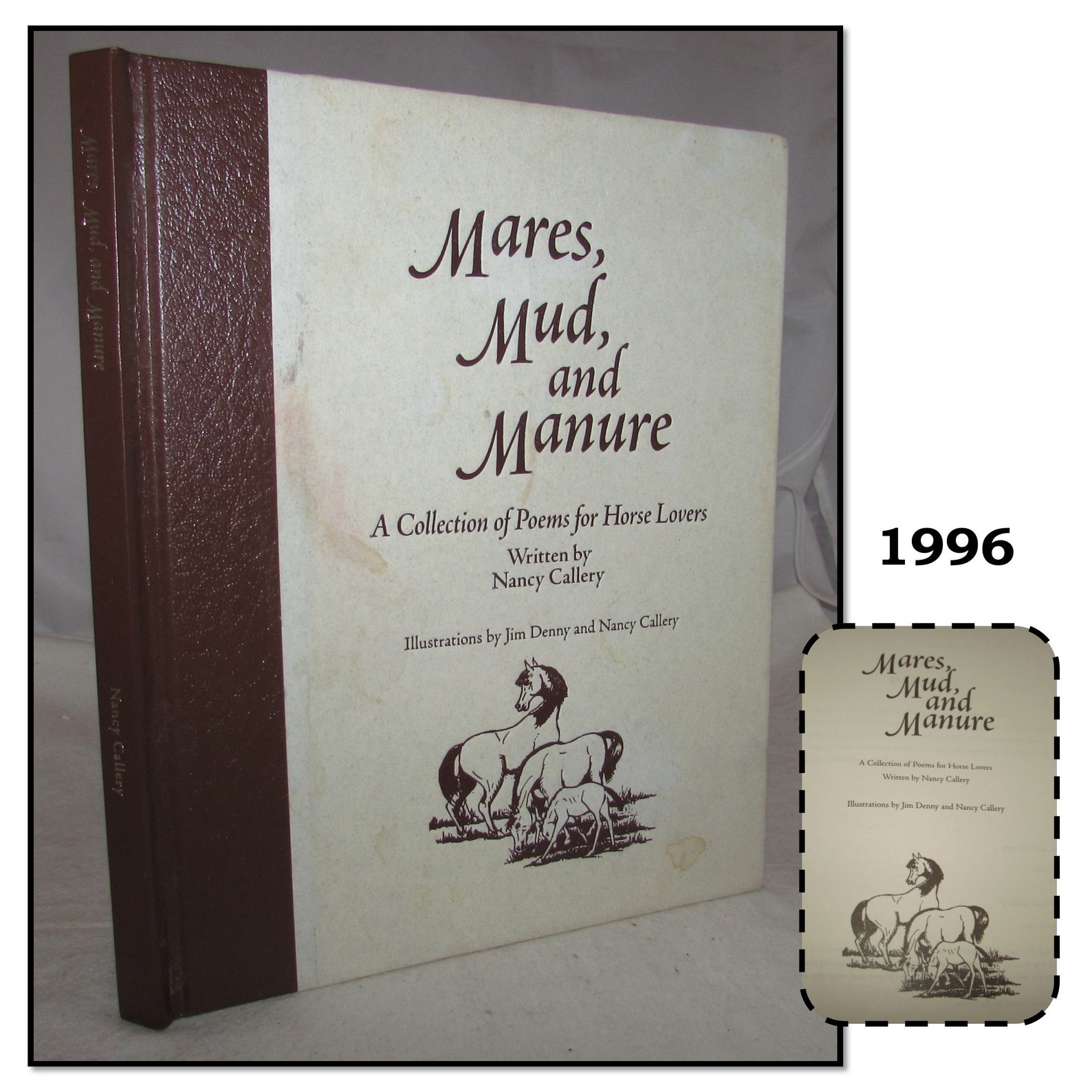 Vintage 1996 Hardcover Book, Mares, Mud and Manure by Nancy Callery - Etsy