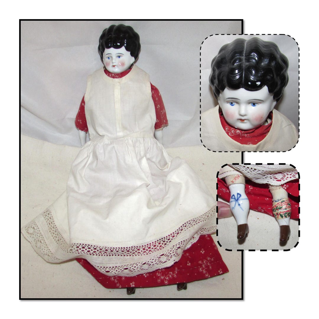 Antique Porcelain China Girl Doll. Hertwig Germany - Etsy