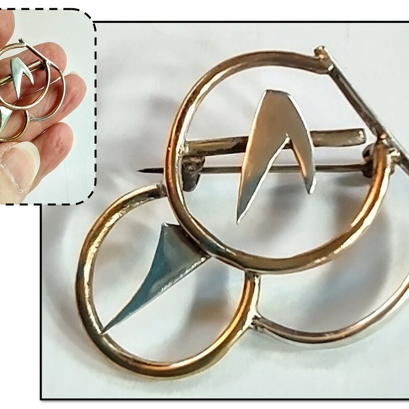 Chevron Brooch - Etsy