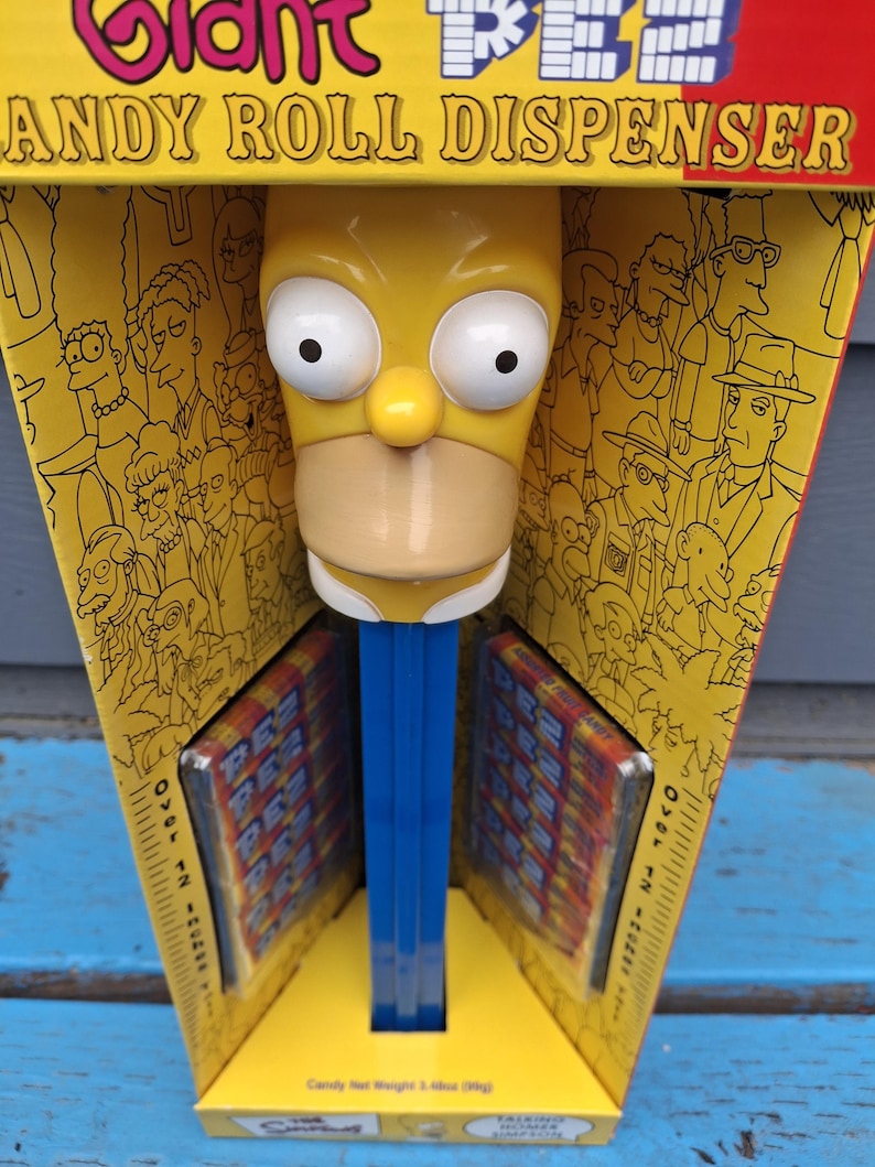 Vintage 2002 Giant Talking Homer Simpson PEZ Dispenser in Original Box ...
