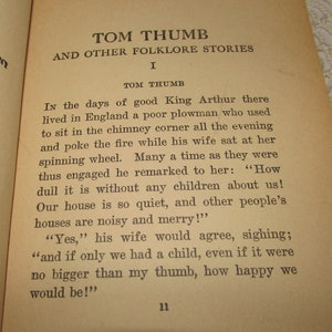 Vintage Hardcover Childrens Book, Tom Thumb by Clifton Johnson, 1935 ...