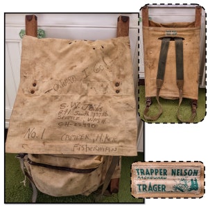 Vintage Trapper Nelson Backpack by Trager & Large Orange Canvas Boy ...