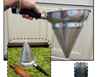 Vintage Wear Ever Aluminum Canning Strainer Cone Sieve With Tri Pod ...