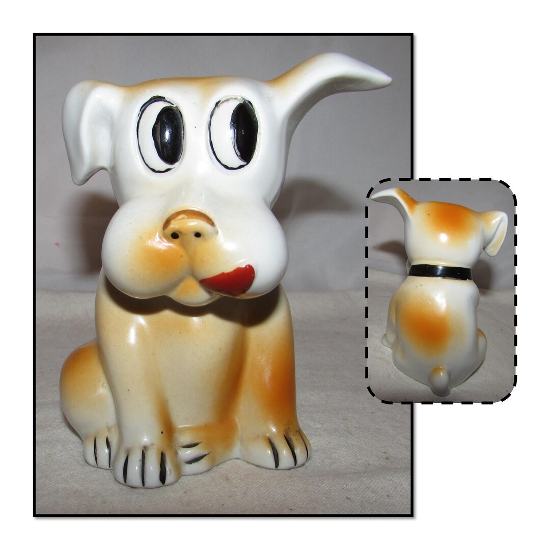 Vintage Ceramic Puppy Dog Razor Blade Bank Holder by Goldcastle Japan ...