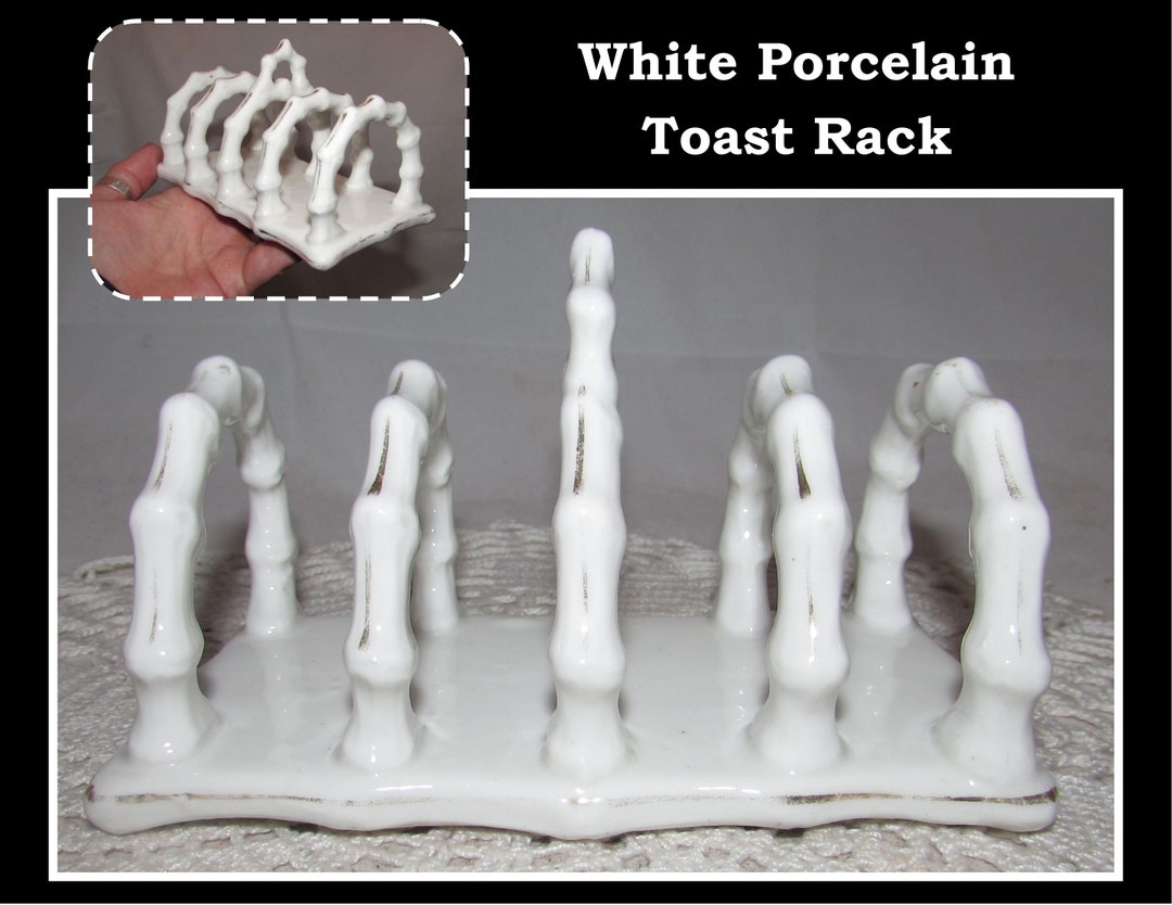 Vintage White Porcelain Faux Bamboo Toast Rack Holder - Etsy