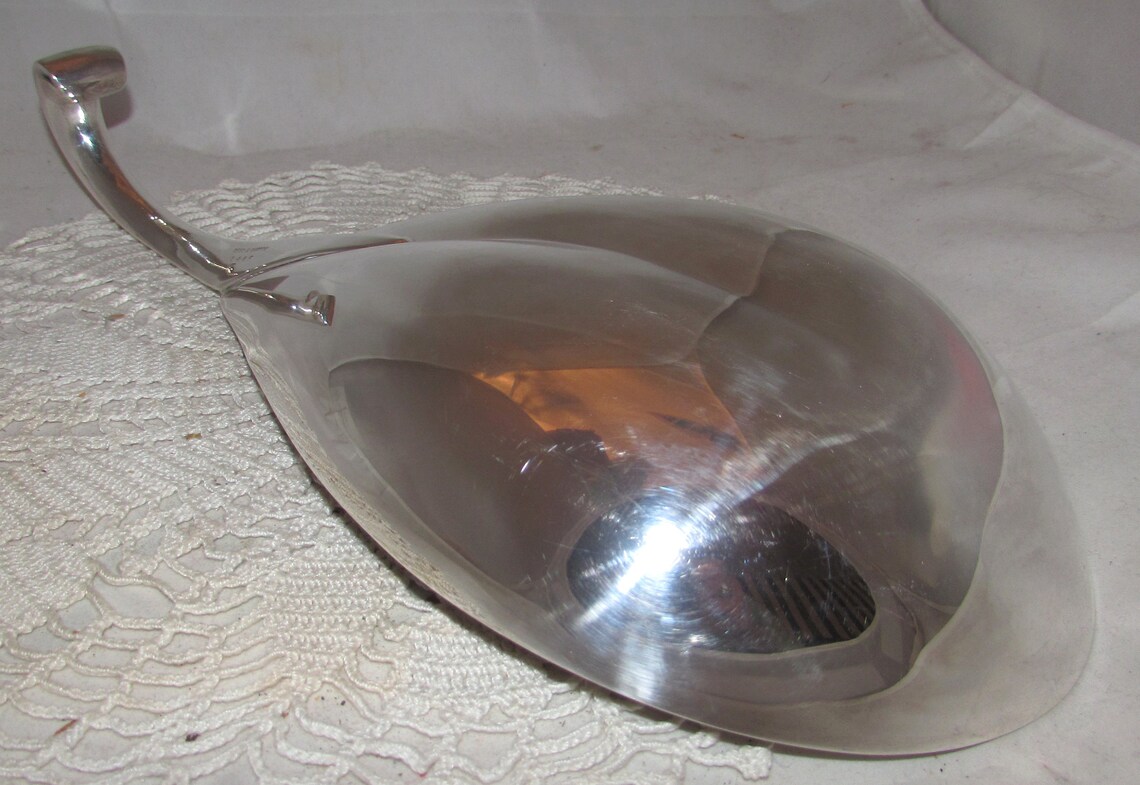Vintage Silver Plated Mandolin Shaped Bowl Dish With Curved Handle by ...