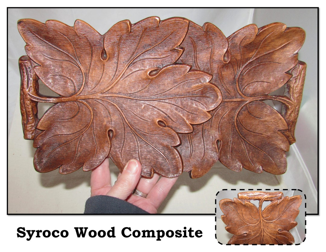 Vintage Syroco Wood Composite Decorative Tray of Leaves With - Etsy